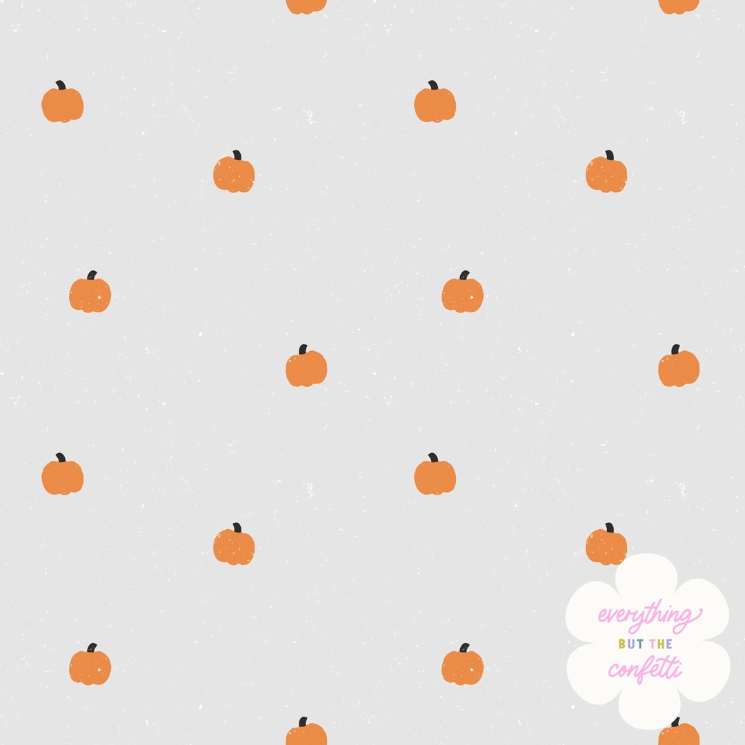 Pumpkin Seamless Digital Pattern, Repeating Fall Pattern, Pattern ...