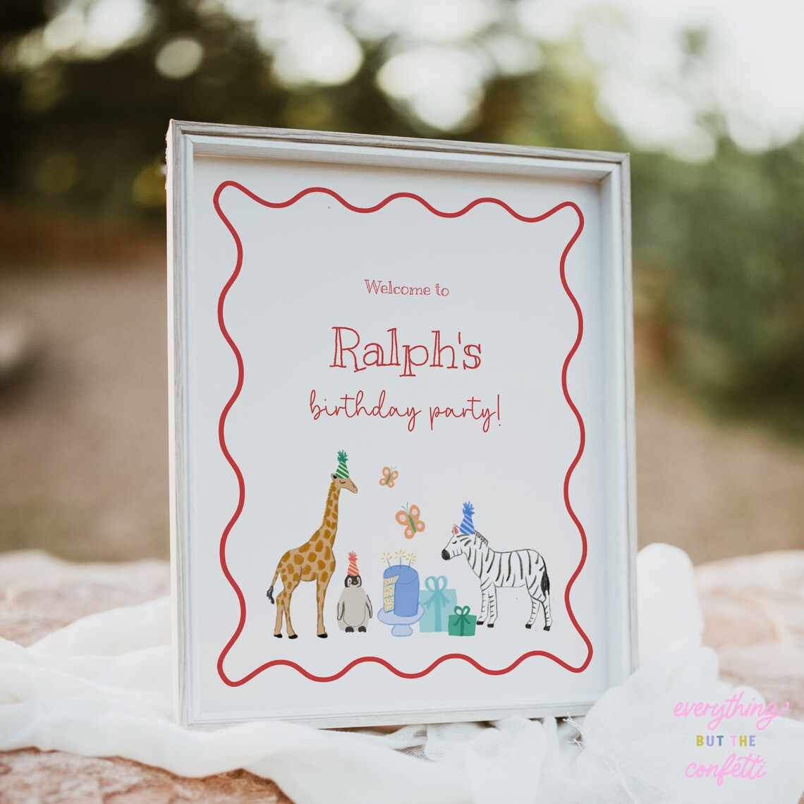 Party Animals Editable Printable Party Sign Template, Animal Party ...