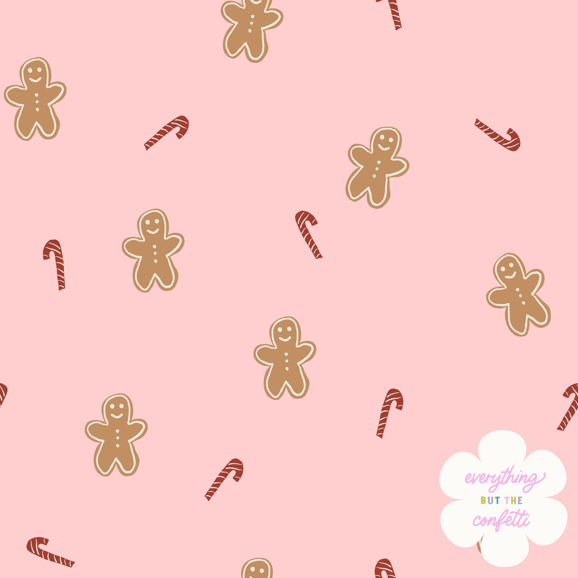 Gingerbread Holiday Seamless Digital Pattern Design Christmas - Etsy