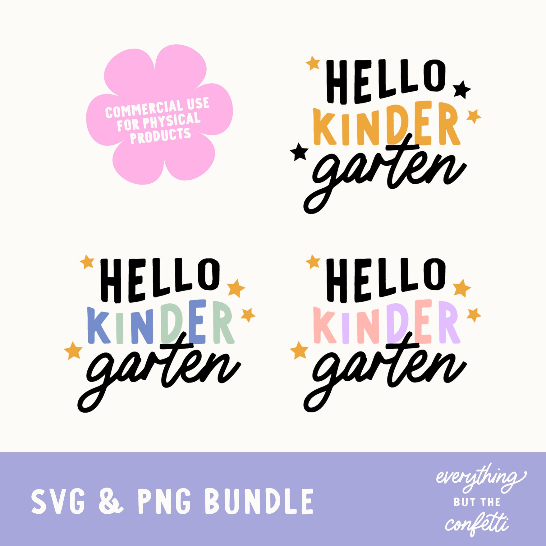 Hello Kindergarten PNG Hello Kindergarten SVG Back to School - Etsy