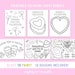 Printable Valentine's Day Coloring Sheets, Coloring Pages Bundle for ...