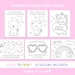 Printable Valentine's Day Coloring Sheets, Coloring Pages Bundle for ...
