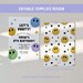 Smiley Faces Editable Printable Invitation Template, Kids Party ...