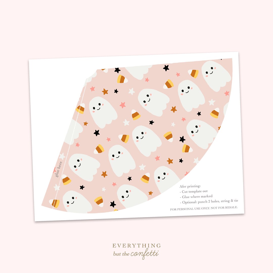 Cute Ghosts Halloween Party Hat Template, Printable Party Hat ...