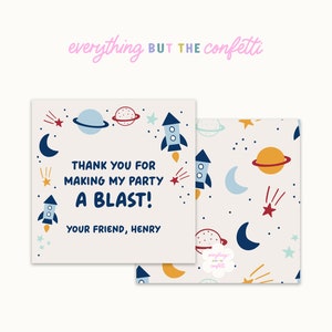 Out of This World Birthday Party Favor Tag Template, Two the Moon ...