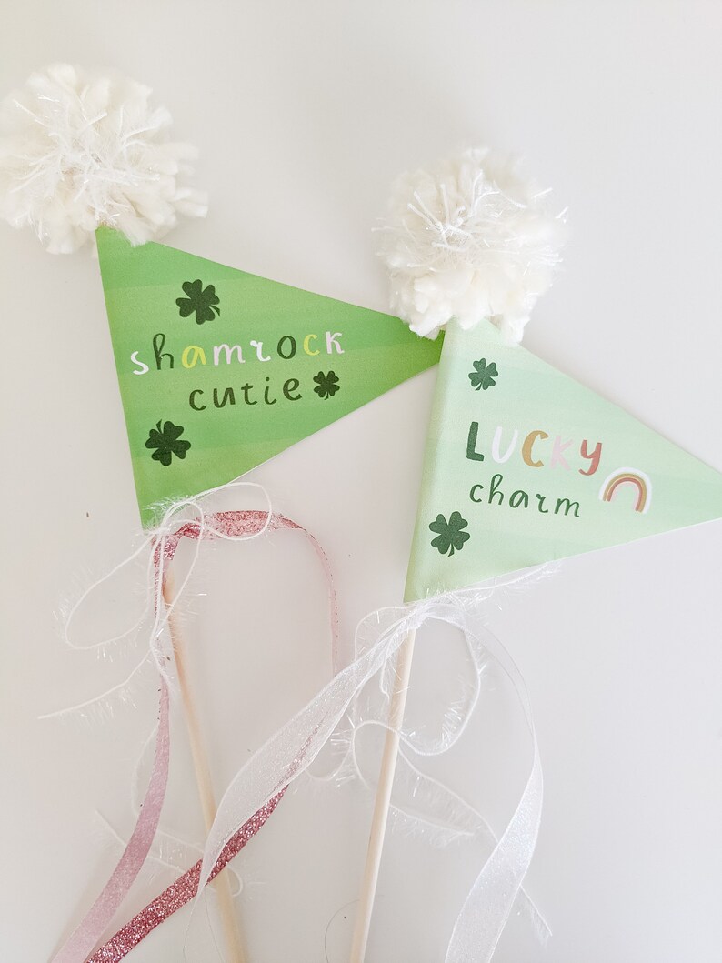 St. Patrick's Day Pennant Flag Templates DIY St - Etsy