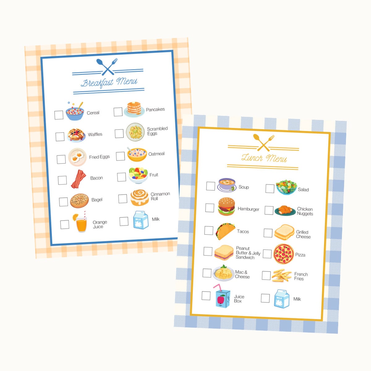 Printable Pretend Play Menus, Pretend Restaurant Menus, Kids Play Menus ...
