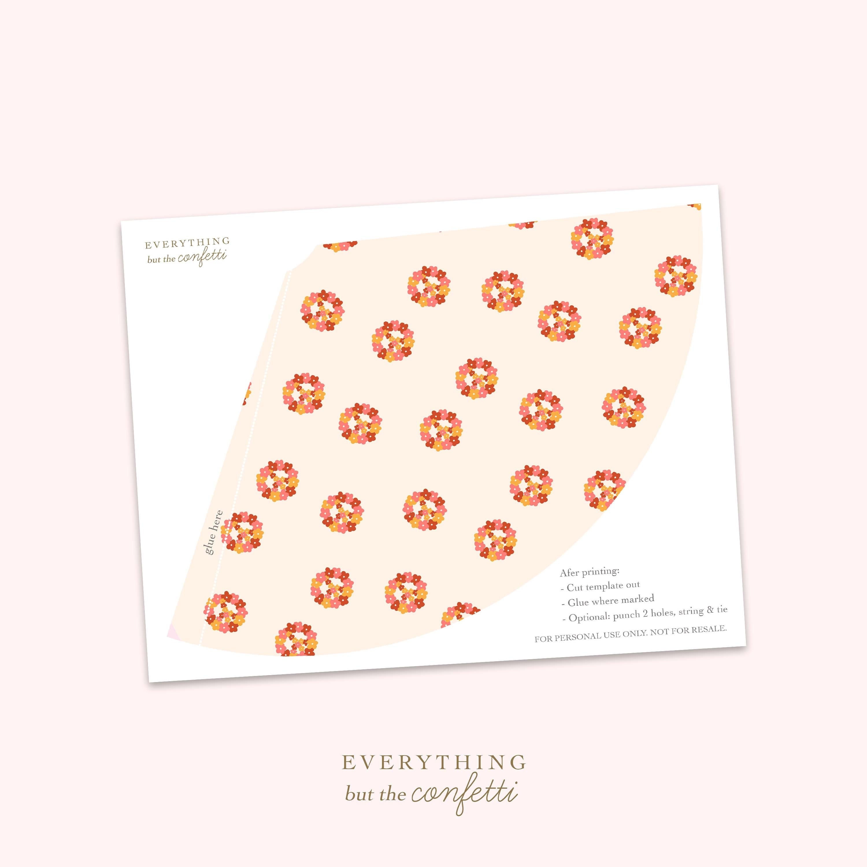 Groovy Birthday Party Hat Template Printable Party Hat Peace - Etsy