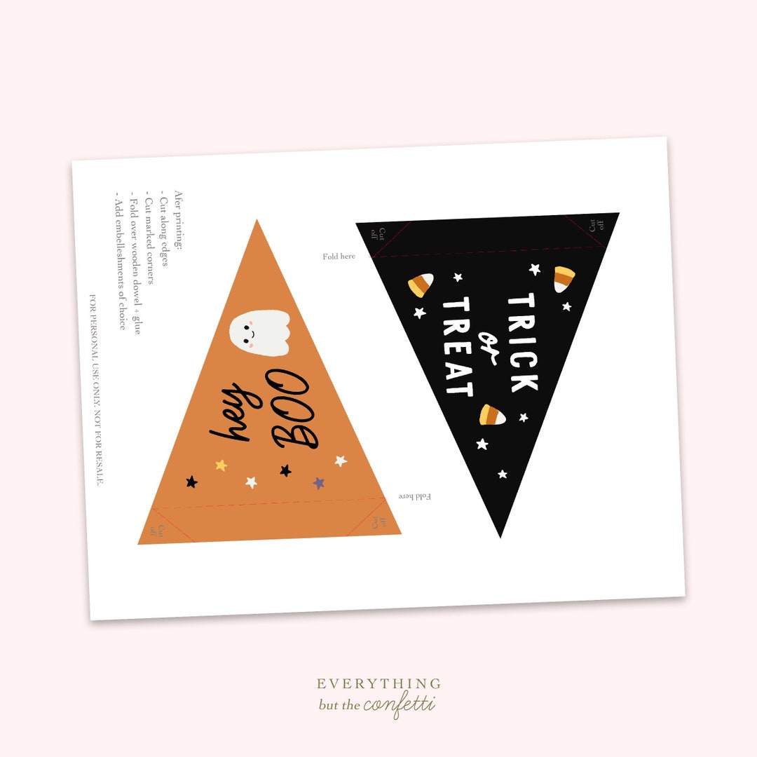 Halloween Pennant Flag Printables, Printable Halloween Pennant Flags ...