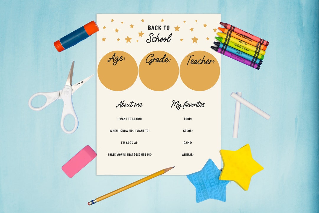 Back to School Printable Activity, All About Me for Kids Printable ...