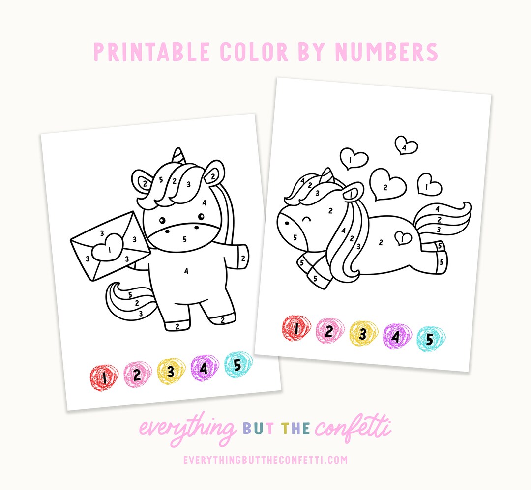 Printable Color by Numbers Preschool Activity Instant Download, Color ...