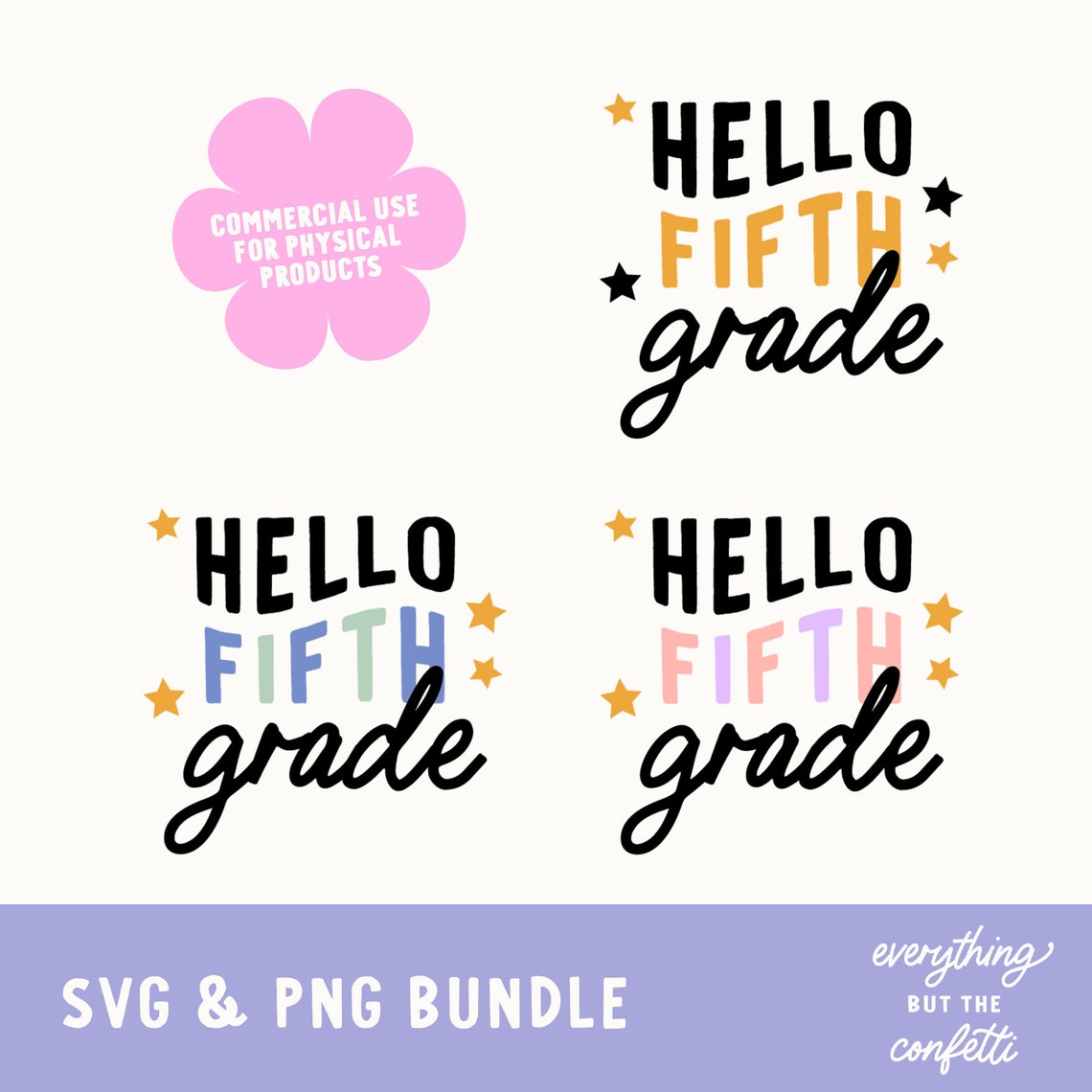 Hello Fifth Grade PNG, Hello Fifth Grade SVG, Back to School Png Svg ...