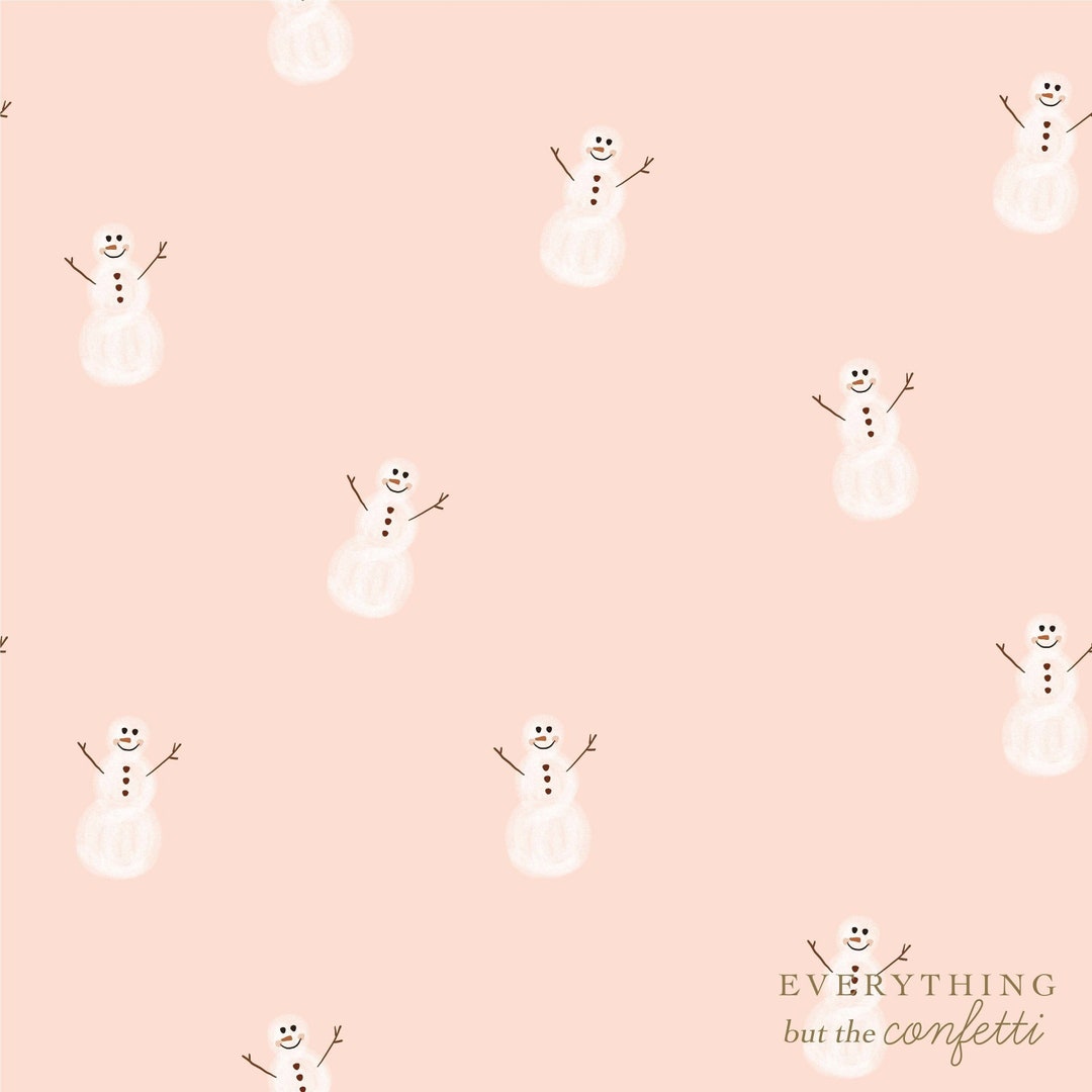 Snowmen Digital Seamless Repeating Pattern, Holiday Pattern, Winter ...