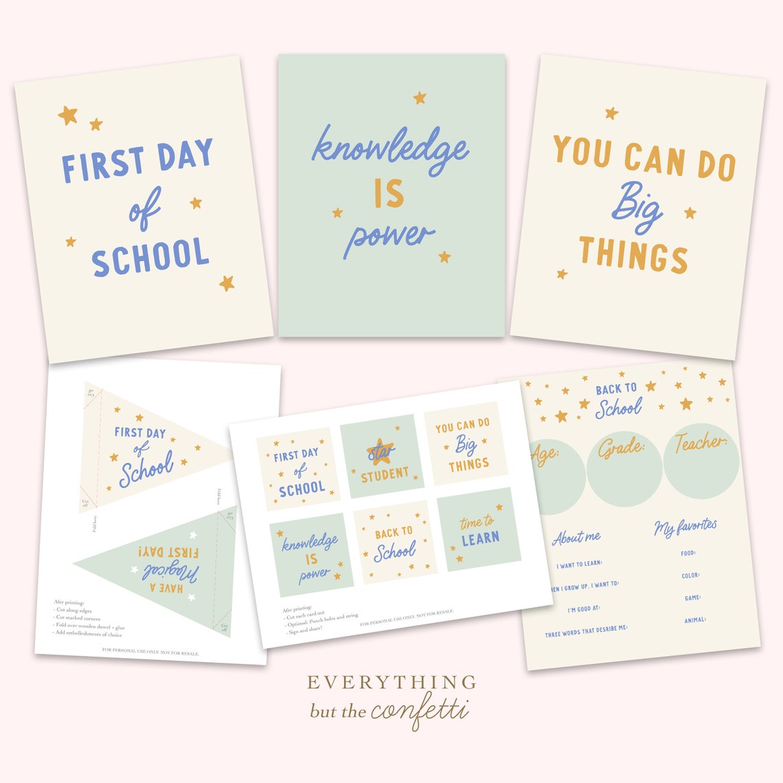 Back to School Printables Bundle Activity Bundle for Kids - Etsy