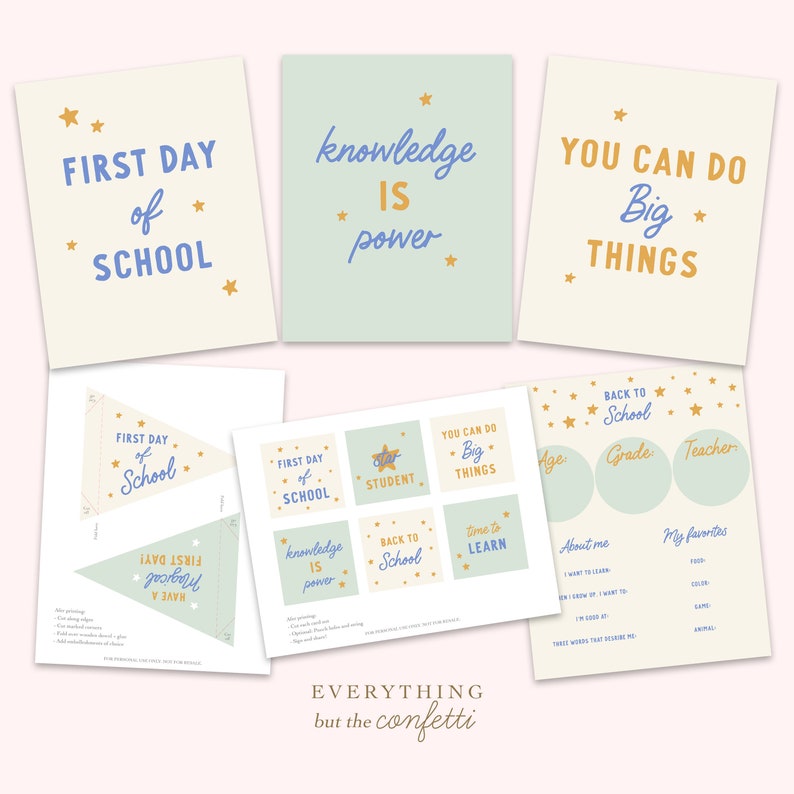 Back to School Printables Bundle Activity Bundle for Kids - Etsy