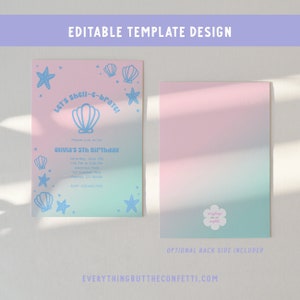 Printable Let's Shell-e-brate Party Invitation Template, Shellebrate ...