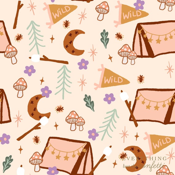 Camping Seamless Digital Pattern Design Seamless Pattern | Etsy