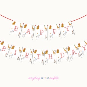 Printable Calling All Party Animals Birthday Banner Template, Party ...