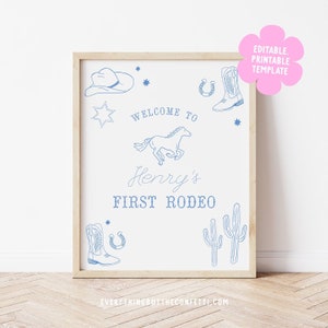 First Rodeo Birthday Party Printable Bundle, Printable Party Bundle for ...