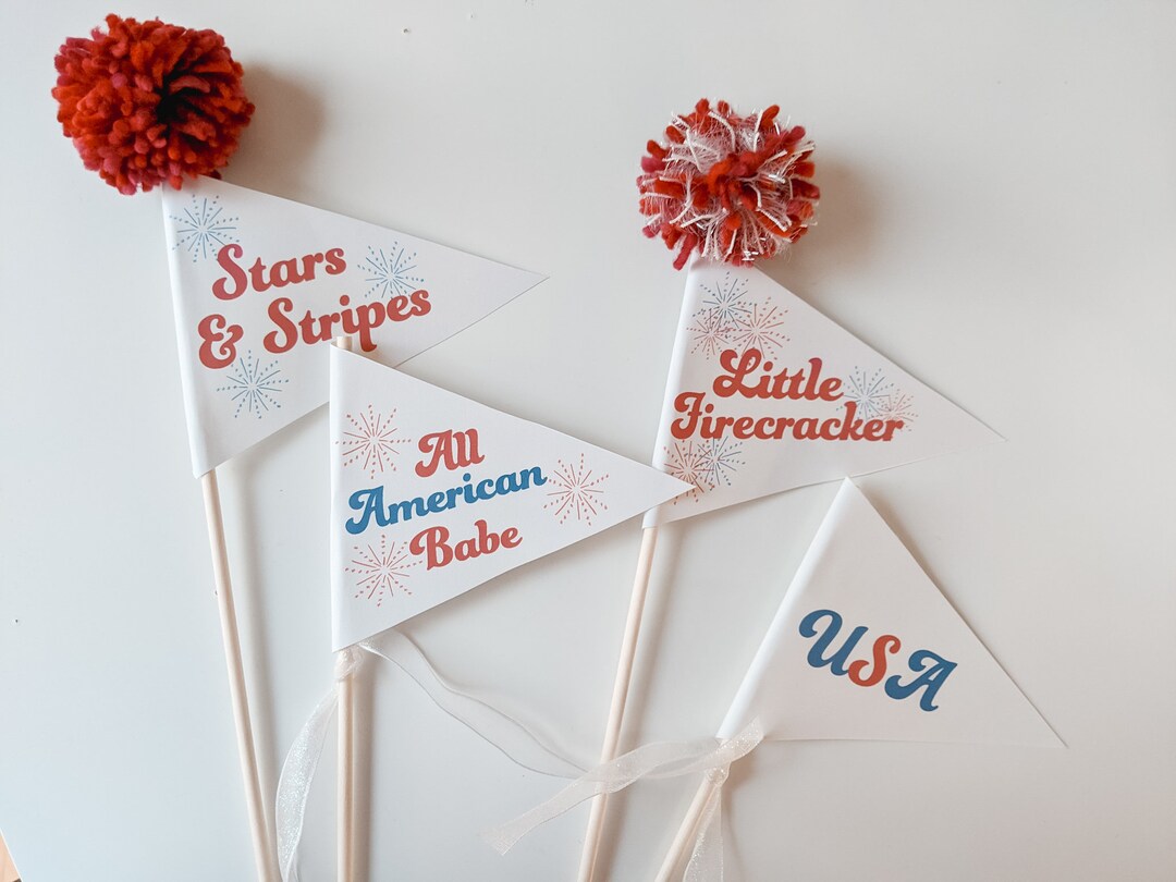 4th of July Pennant Flags, America Flags, DIY Pennant Flags for Kids ...