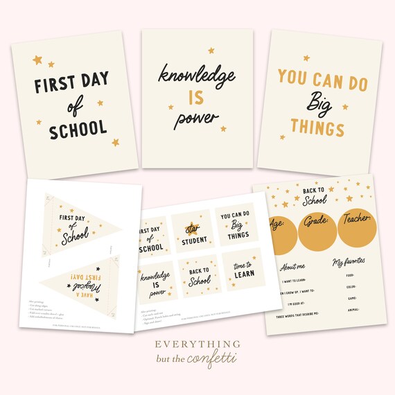Back to School Printables Bundle Activity Bundle for Kids - Etsy