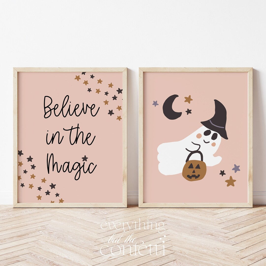 Halloween Digital Wall Art, Digital Artwork for Halloween, Halloween ...
