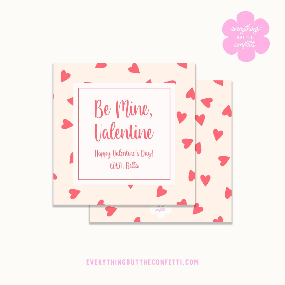 Printable Valentine for Kids, Cute Valentine Printable, Editable ...