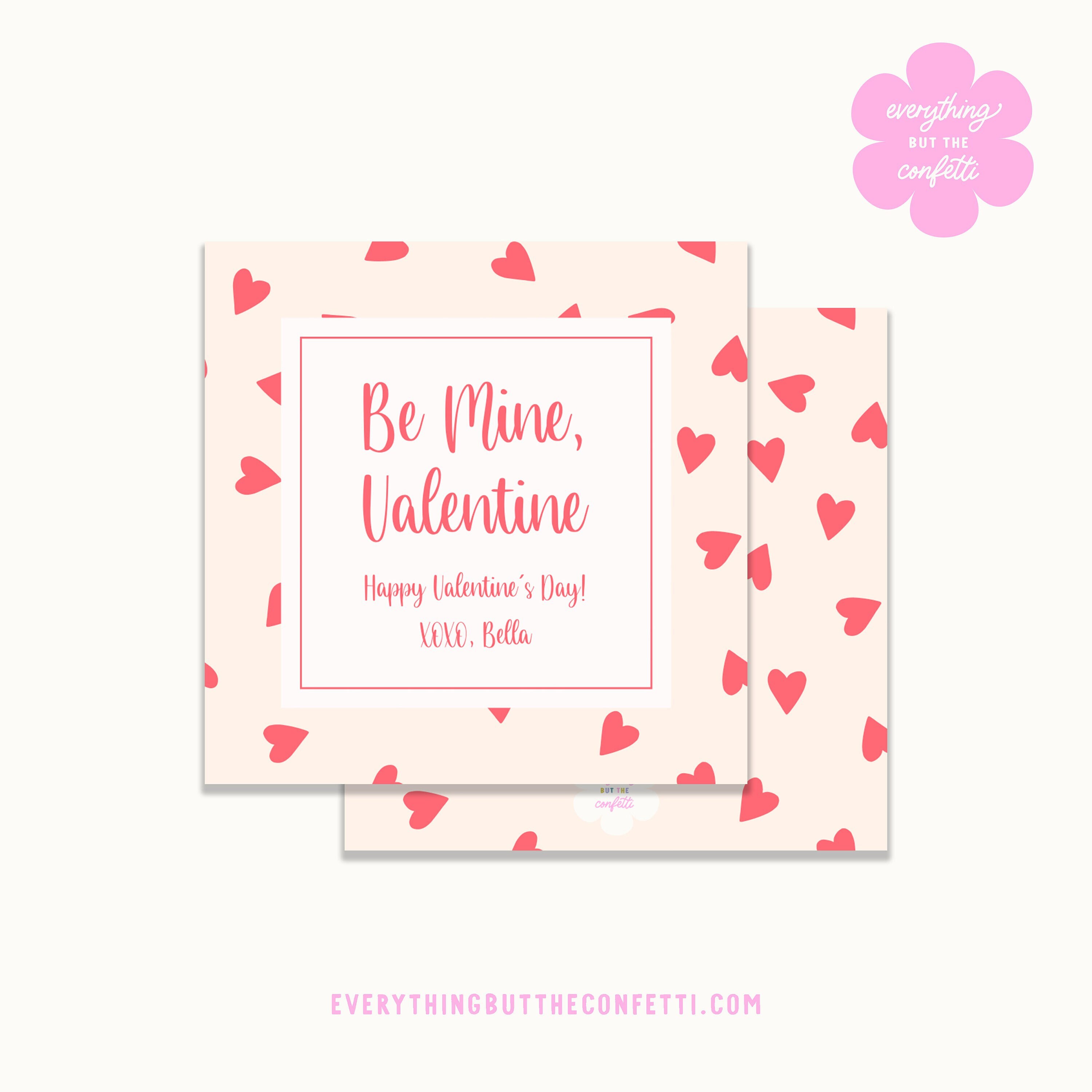 Printable Valentine for Kids, Cute Valentine Printable, Editable ...