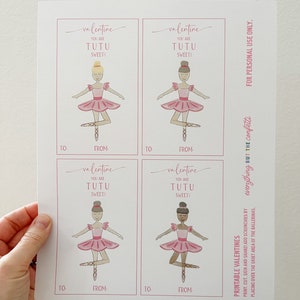 Valentine's Day Ballerina Tutu Hair Accessory Card, Ballet Dancer Party ...