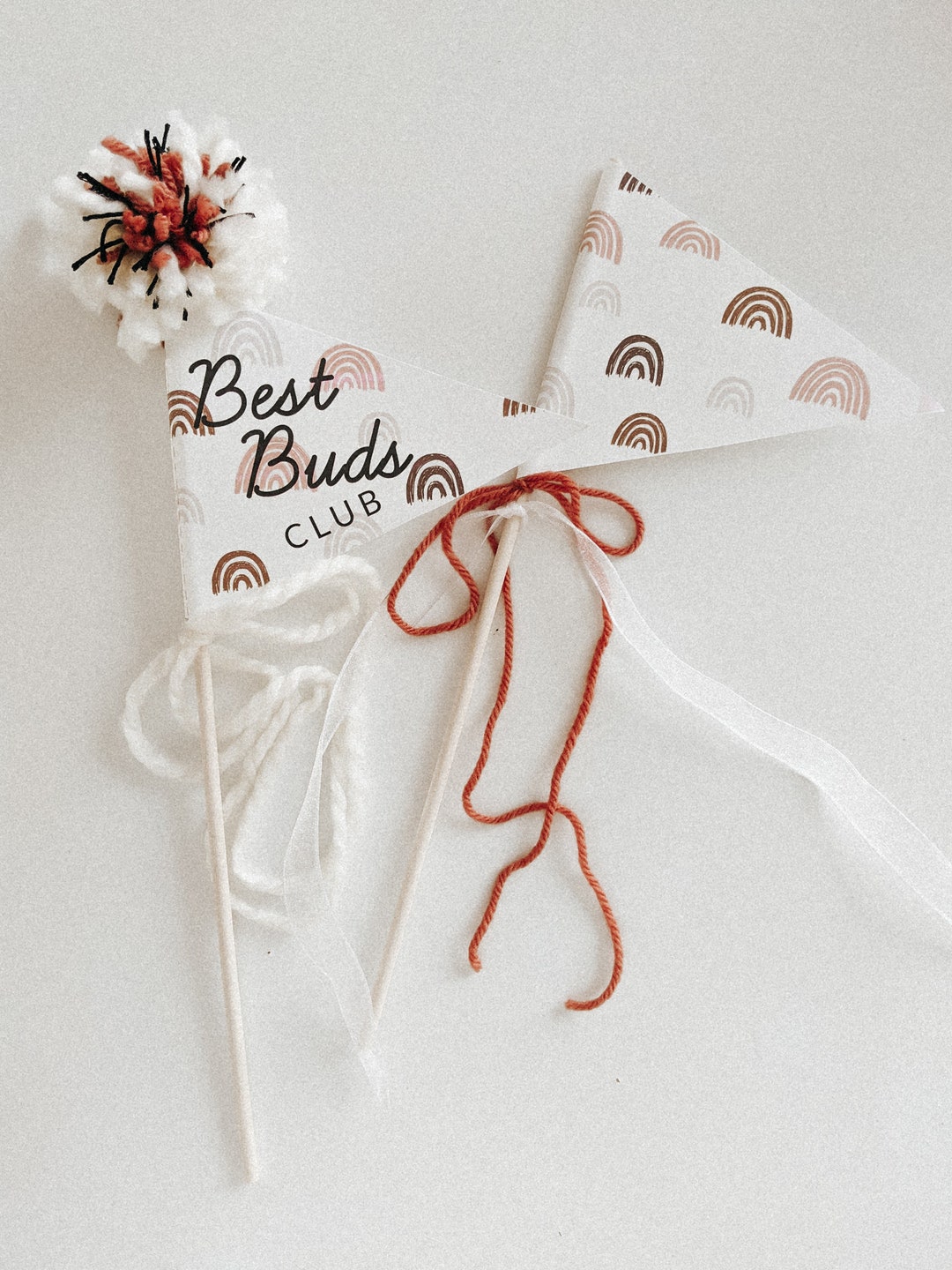 Boho Rainbow Pennant Flag Template, DIY Pennant Flag, Birthday ...