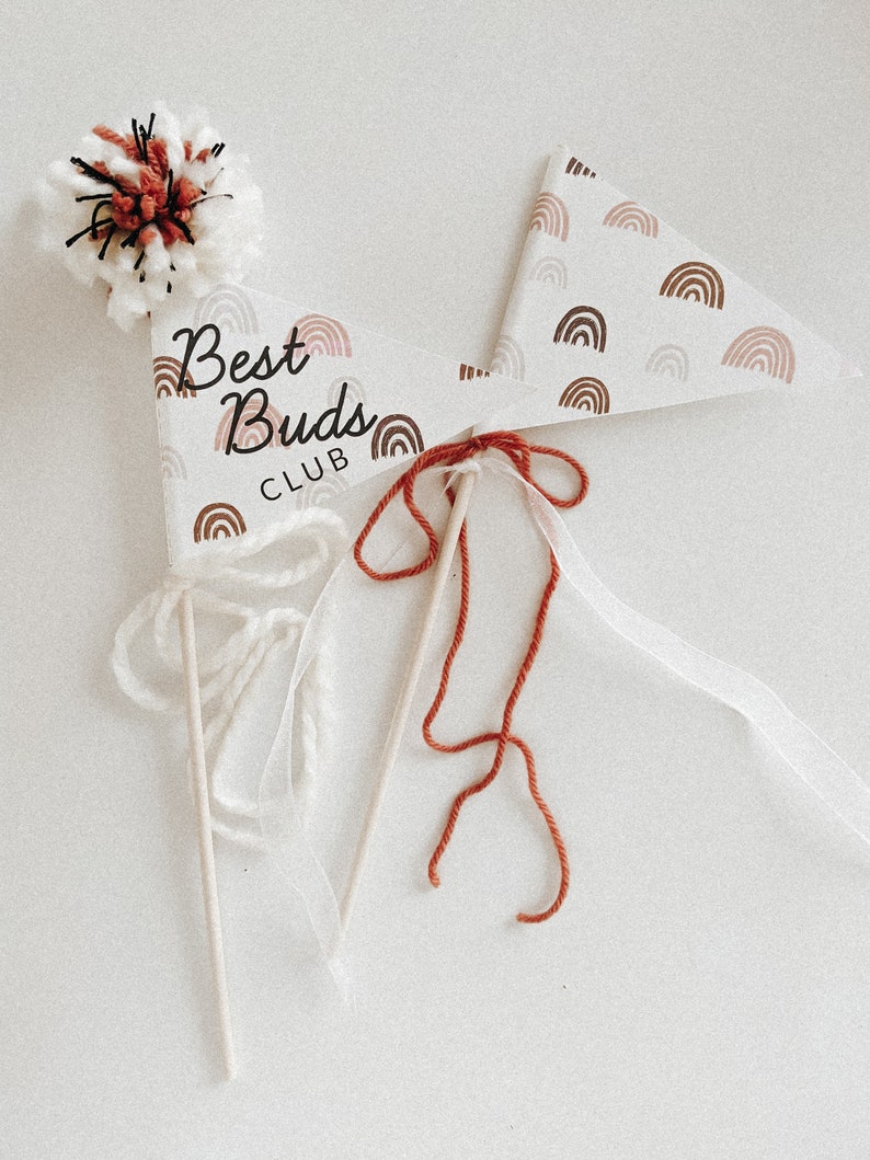 Boho Rainbow Pennant Flag Template DIY Pennant Flag Birthday - Etsy