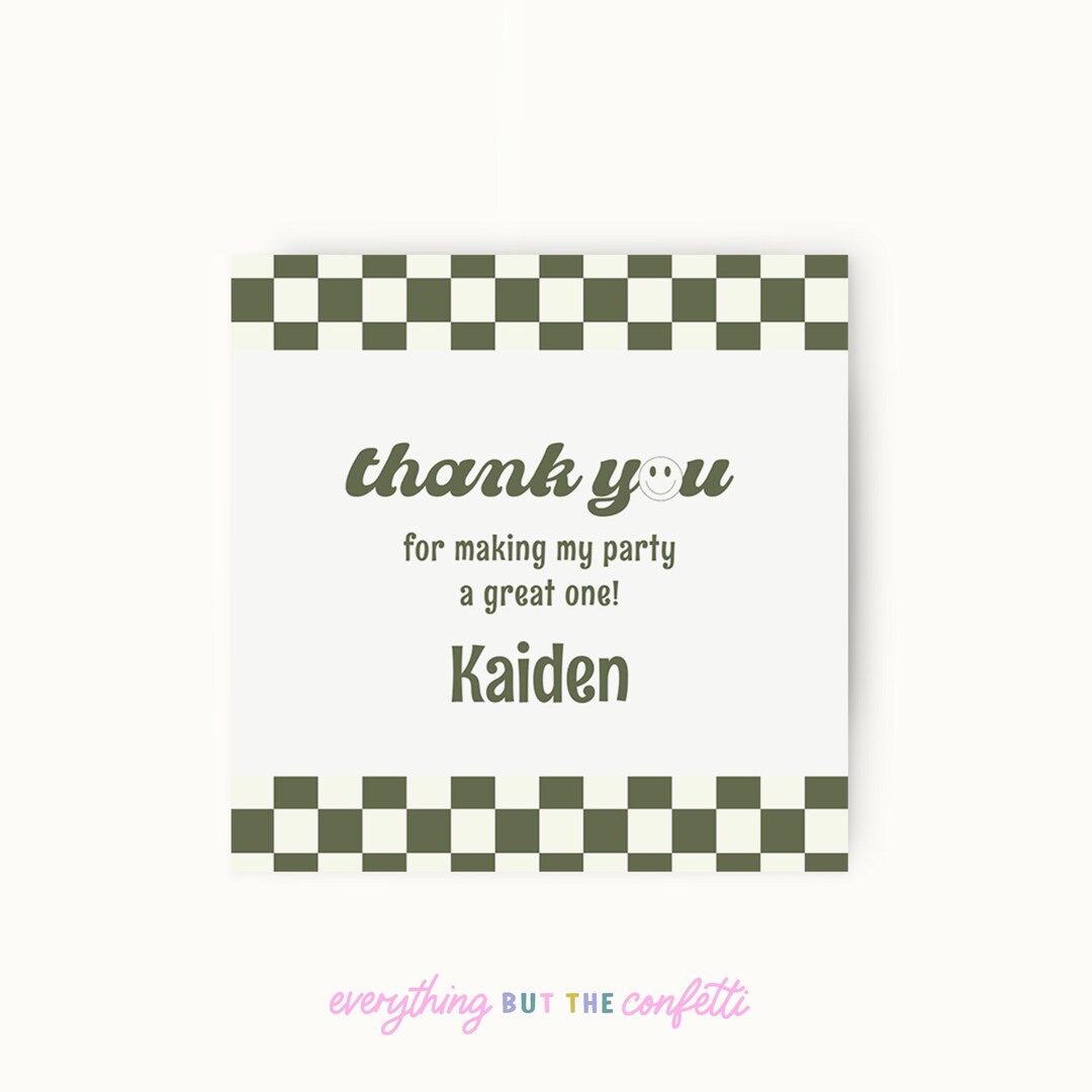 Smiley Faces Editable Printable Party Favor Tags Template, Kids Party ...