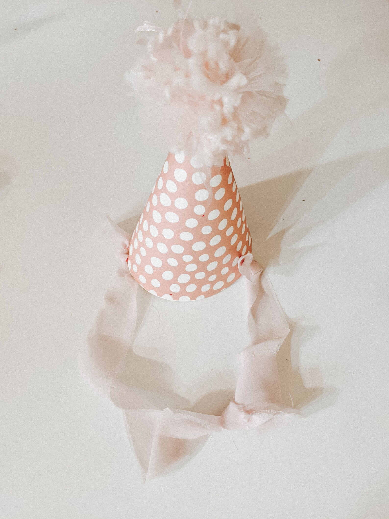 Polka Dots Pink Party Hat Template Birthday Party Hat - Etsy