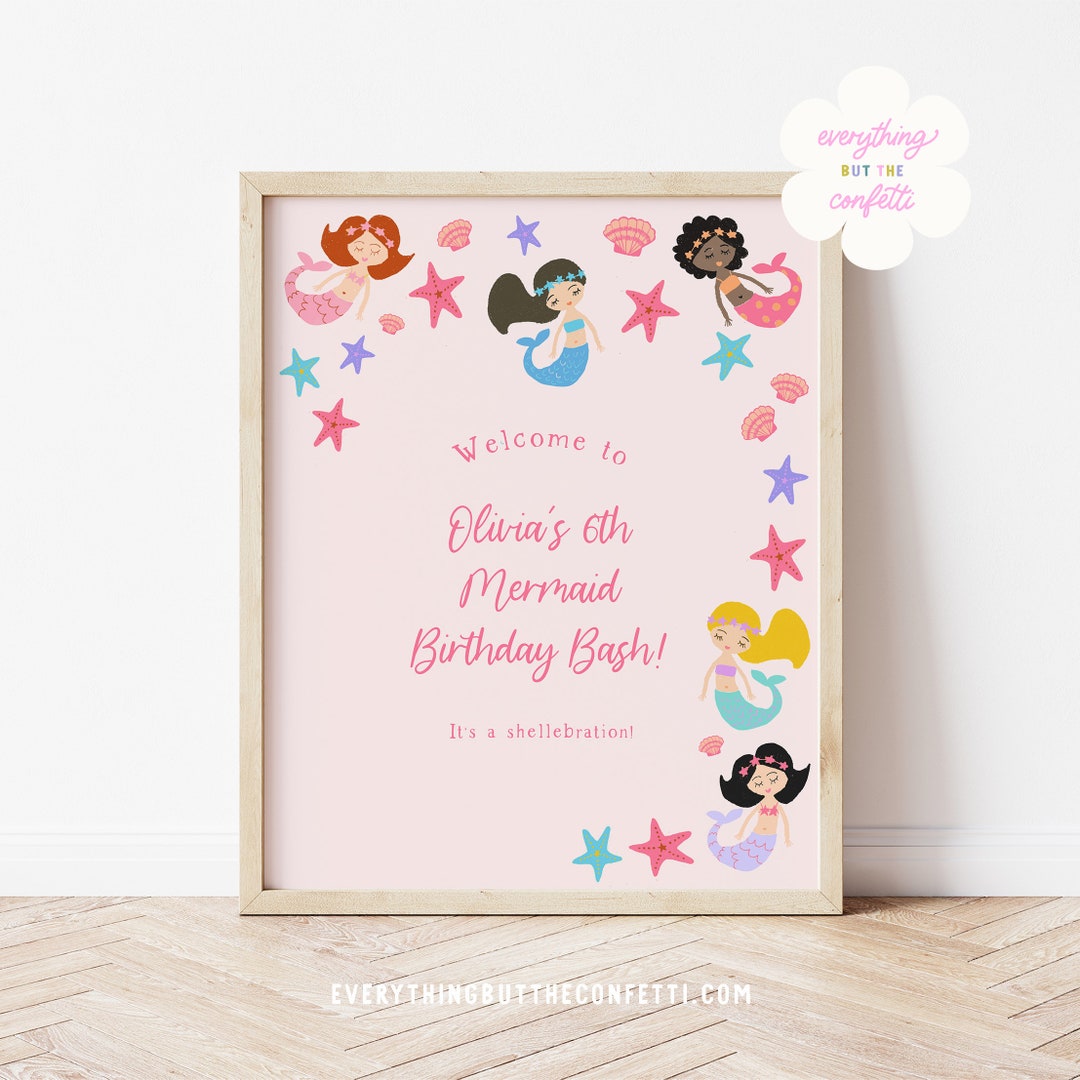 Let's Shell-e-brate Editable Printable Party Sign - Etsy