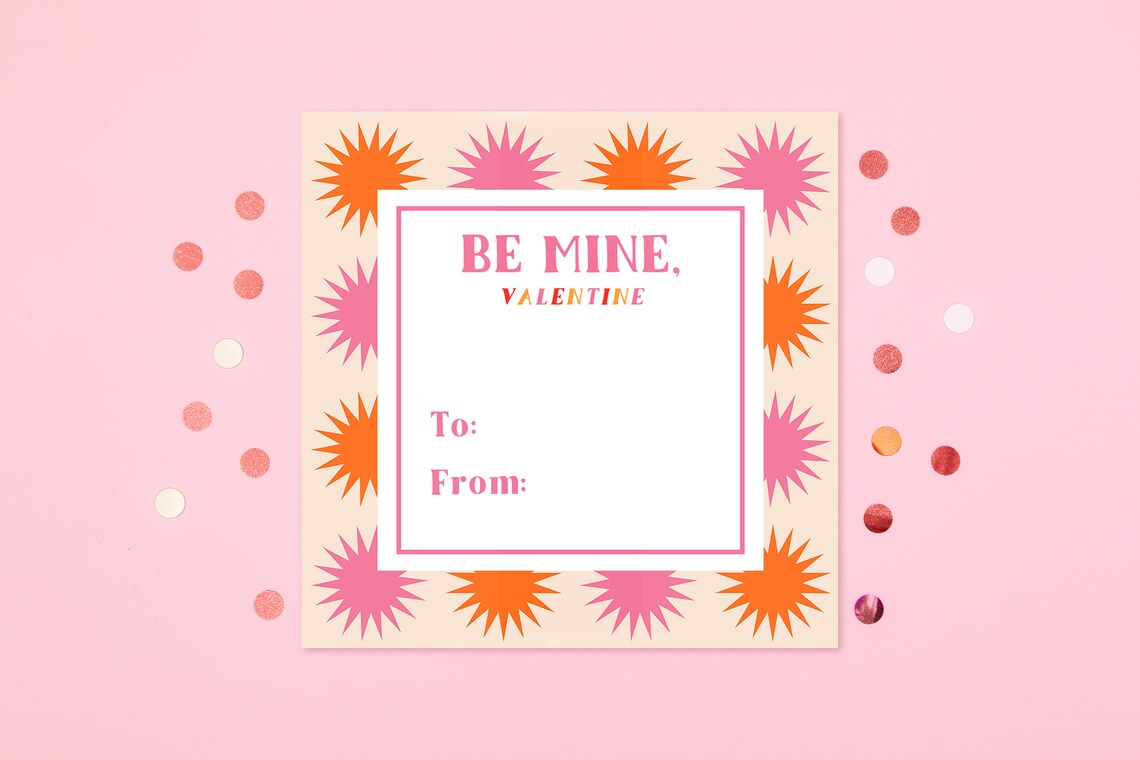 Groovy Valentine's Day Card Printables Valentine's - Etsy
