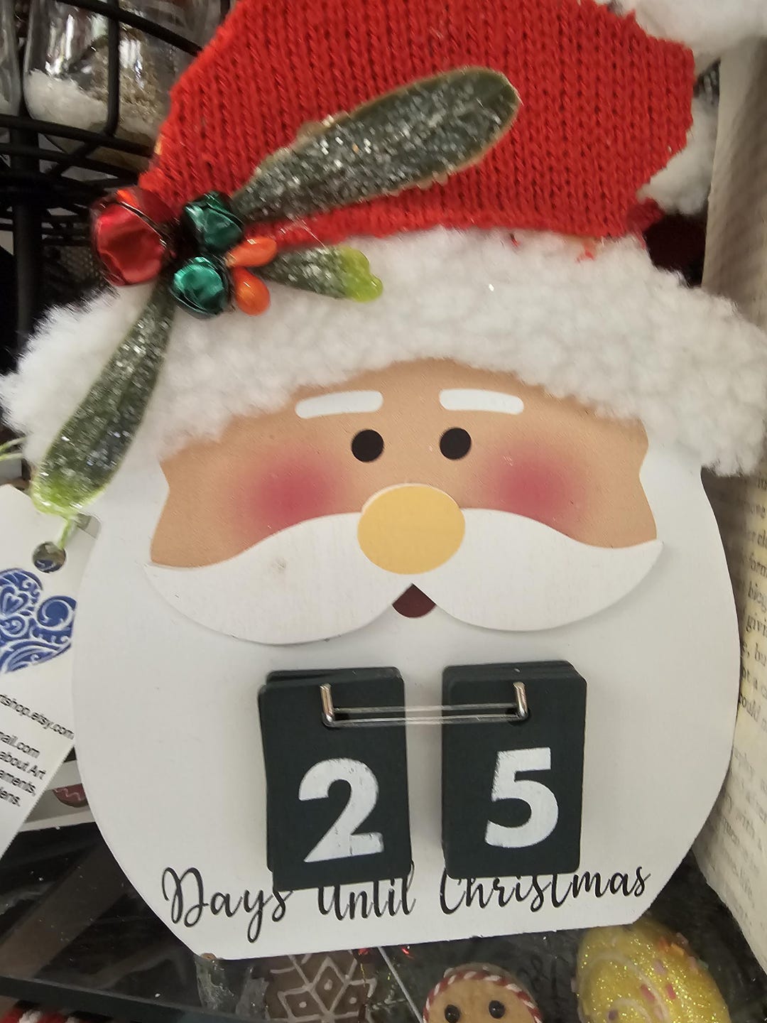 Santa Face Countdown to Christmas - Etsy