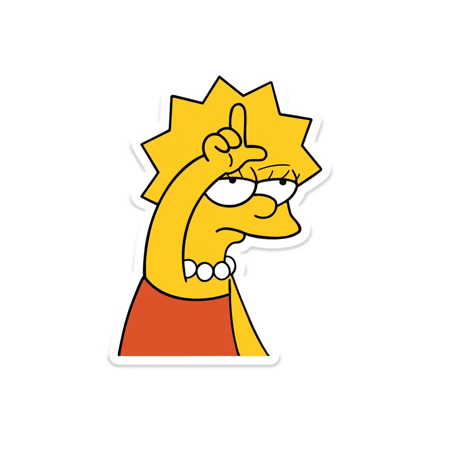 Lisa Simpson Loser Sticker Laptop Sticker Stickers | Etsy