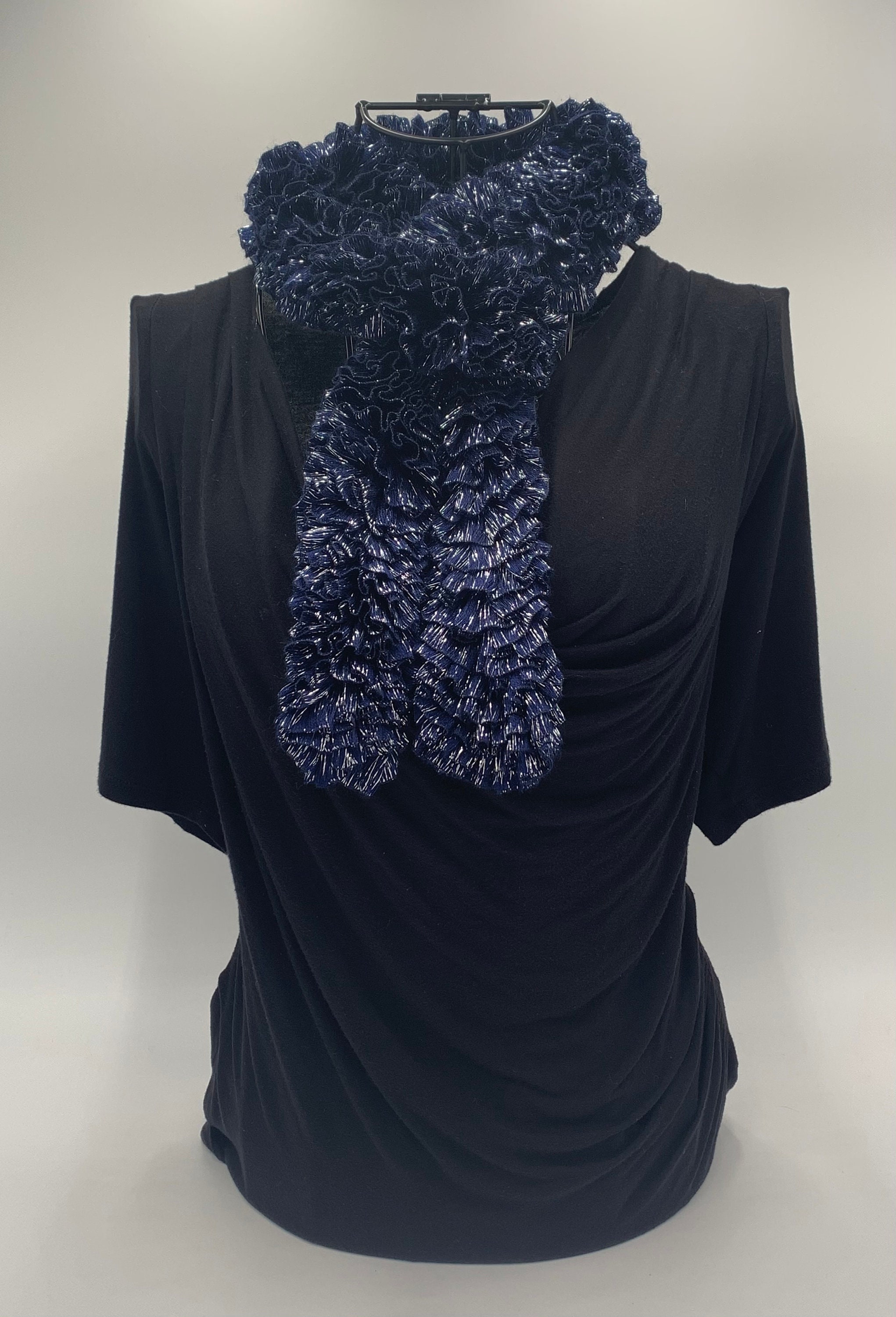 Ruffle Scarves Ribbons in Blue - Etsy New Zealand