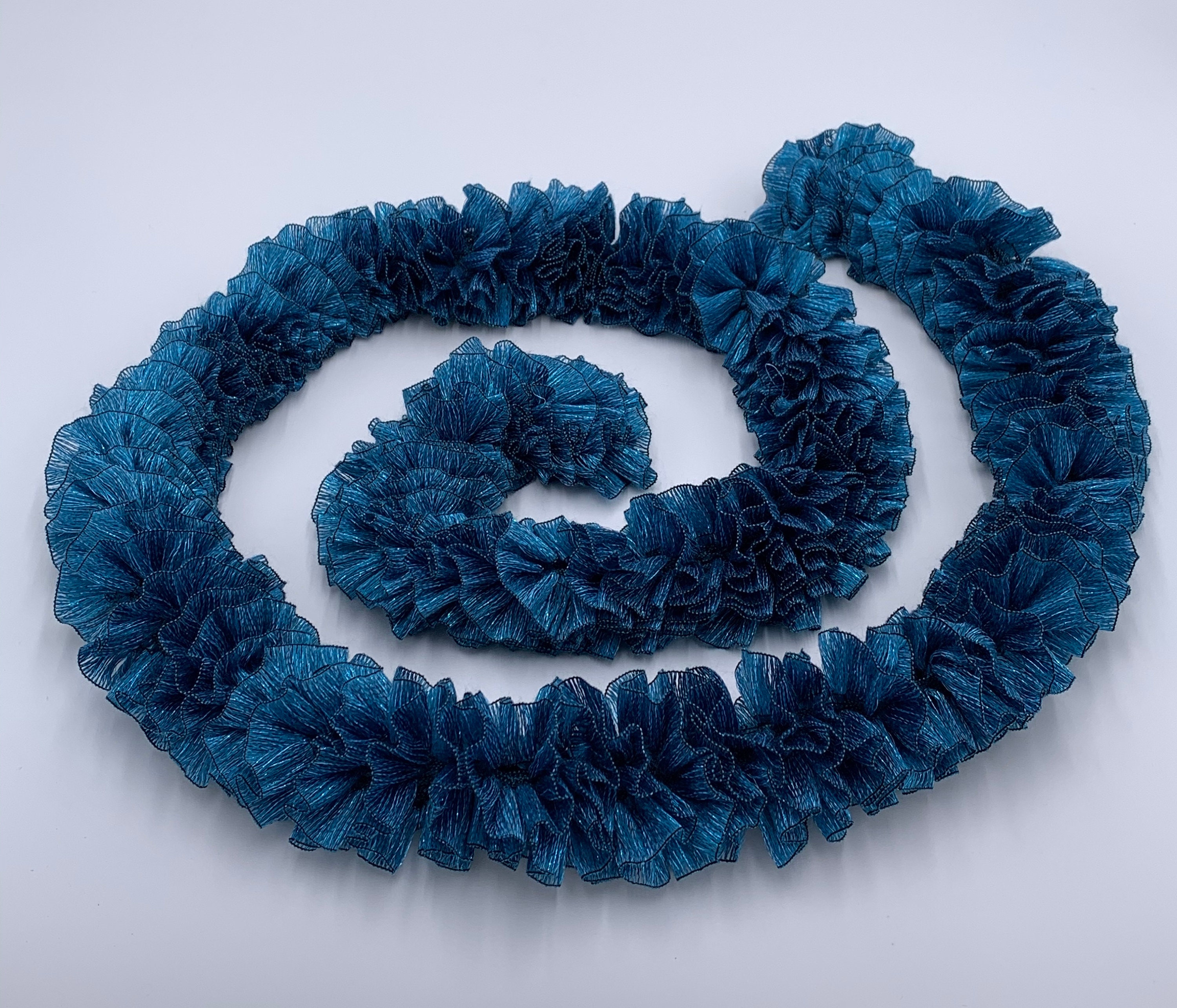 Ruffle Scarves Ribbons in Blue - Etsy New Zealand