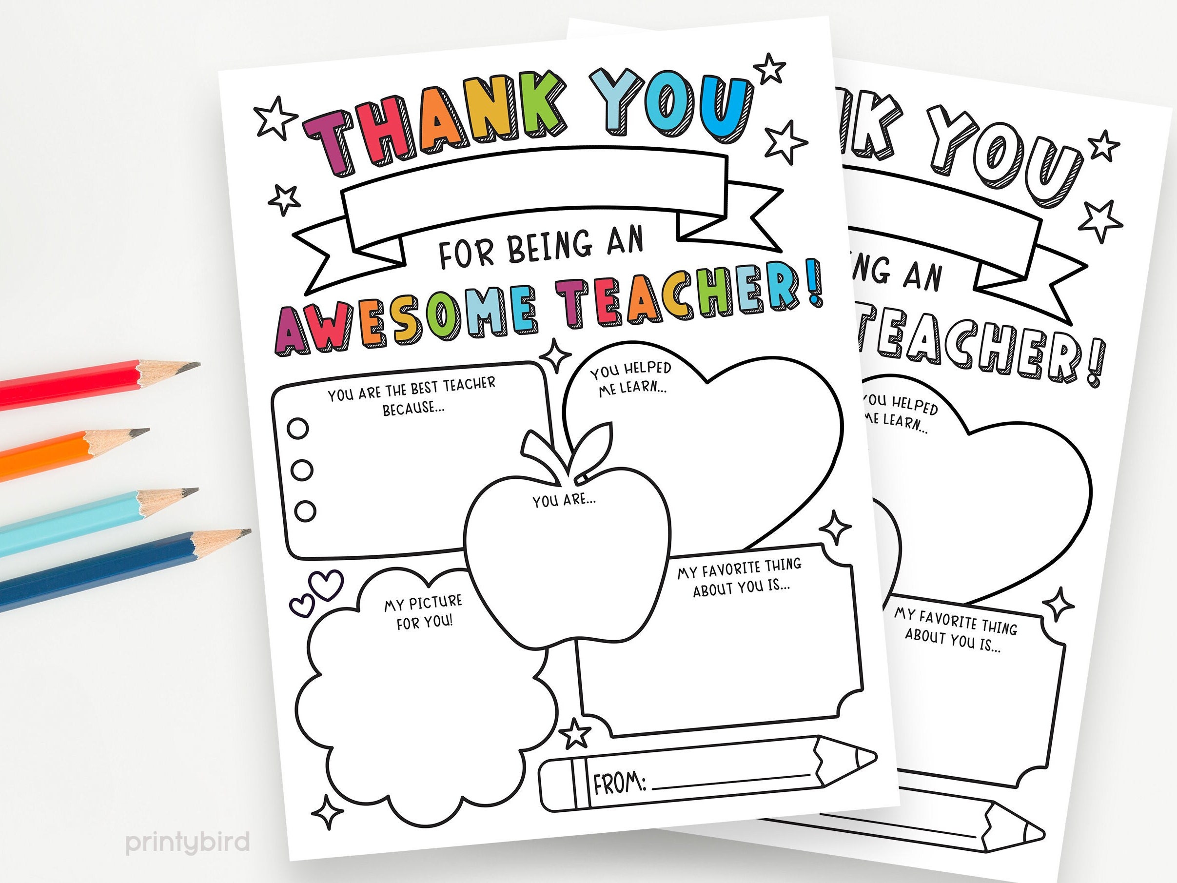 Teacher Appreciation Week Coloring Pages Printable | Teacher ...