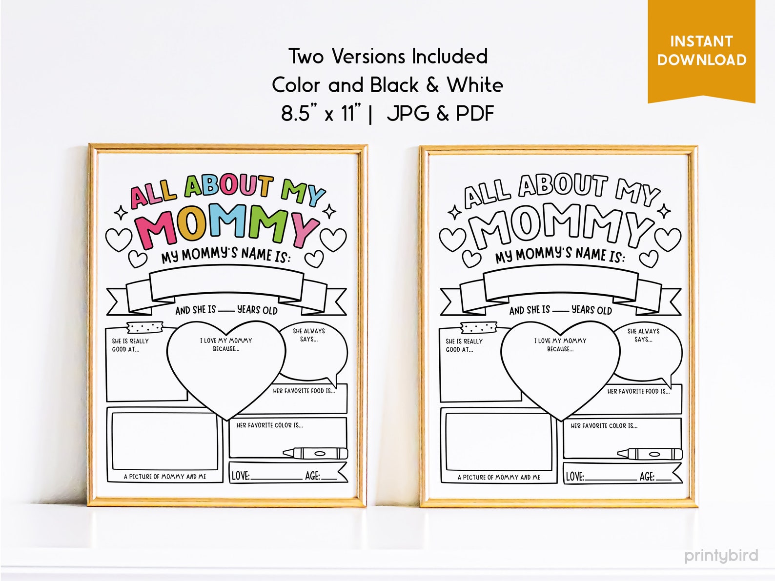 All About Mommy Coloring Page Printable | All About My Mommy ...
