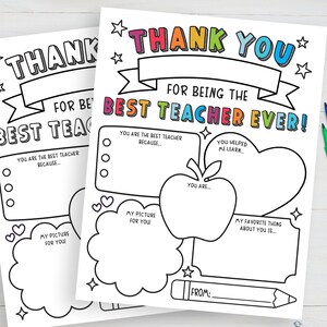 Teacher Appreciation Week Gift | Teacher Appreciation Coloring Sheet ...