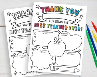 Teacher Appreciation Week Gift | Teacher Appreciation Coloring Sheet ...