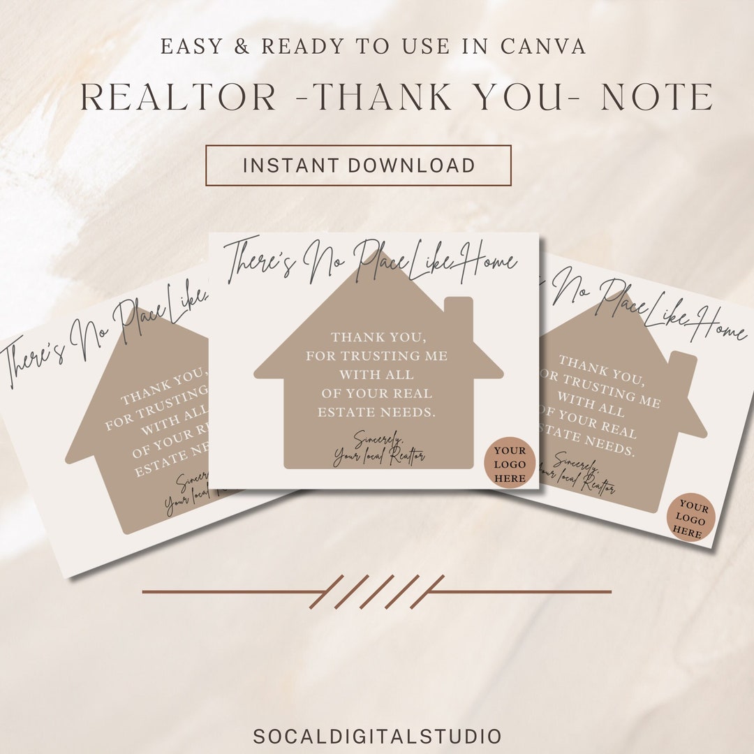 Realtor Thank You Note L Real Estate Marketing L Client Appreciation ...