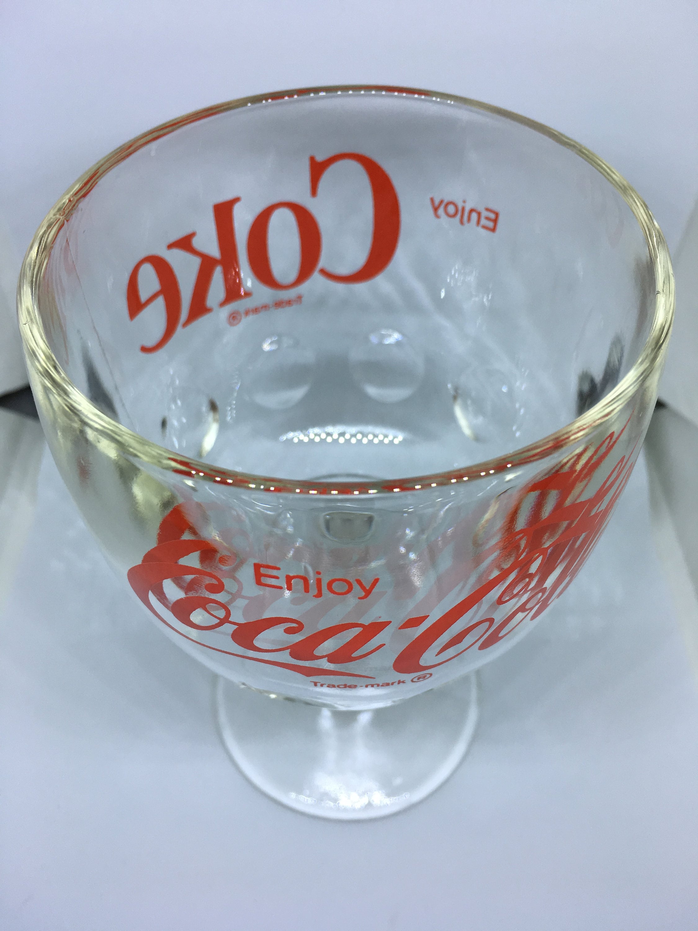 Coca Cola Thumbprint Soda Fountain Glass Goblet - Etsy