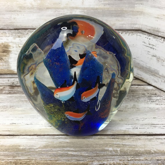 Glass Paperweight Coral