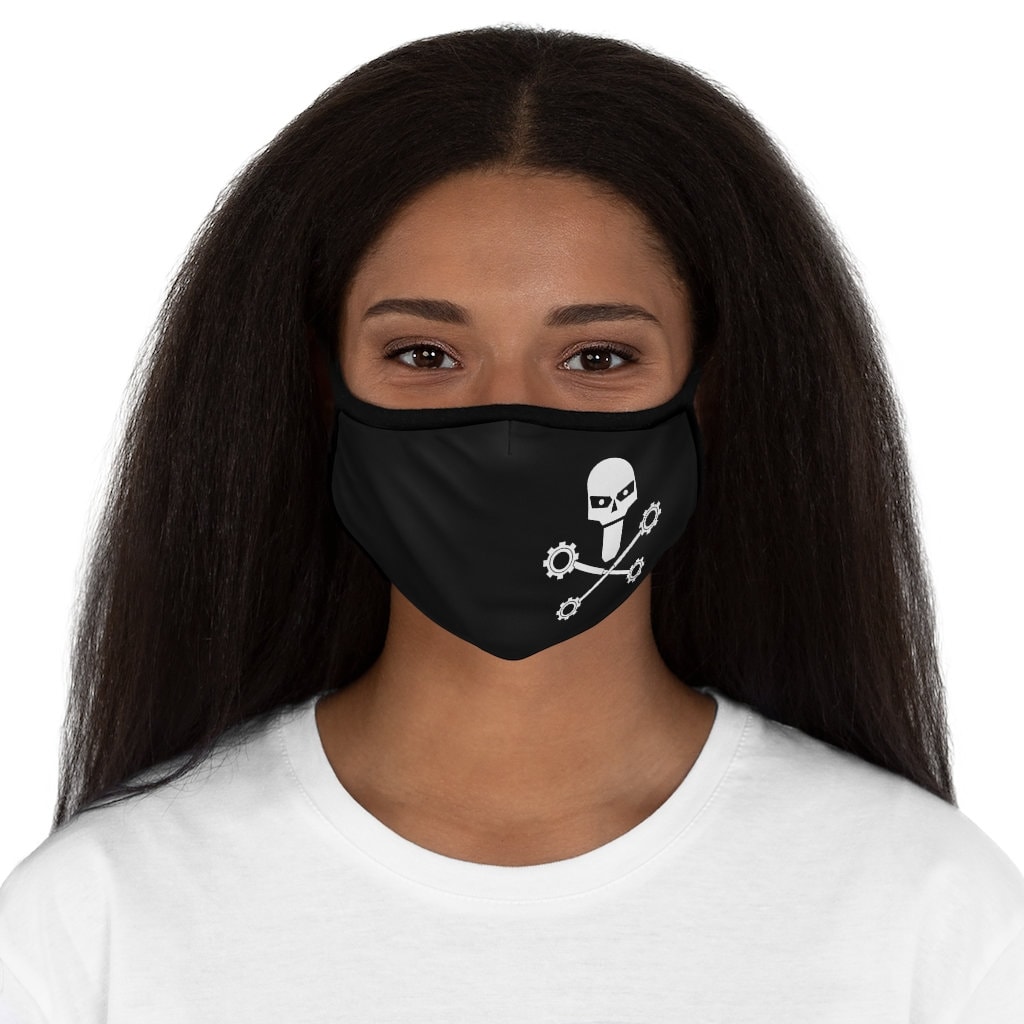DJ Skeletal Cyborg Fitted Polyester Face Mask Skull N Bones Jolly Roger ...