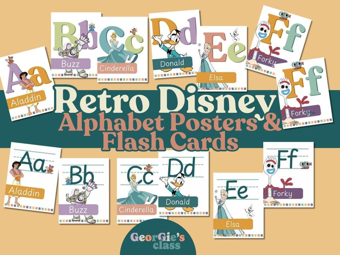 Disney Inspired A-Z Classroom or Toy Room Posters. 26 Disney Posters ...