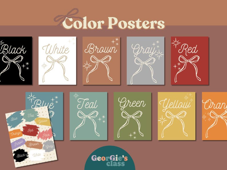 Coquette Theme Educational Posters. Bow Playroom Posters. Bow Class ...