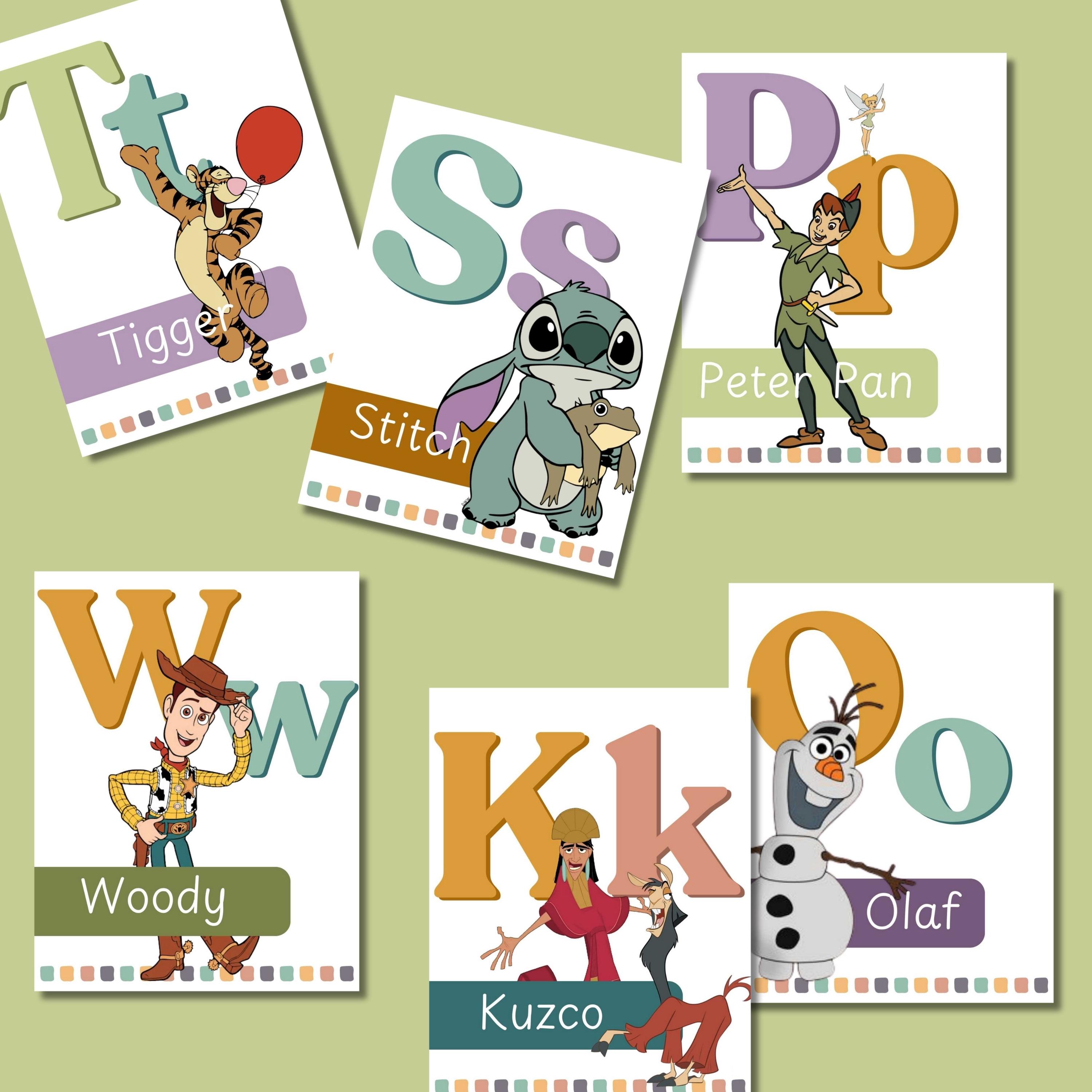 Disney Inspired A-Z Classroom or Toy Room Posters. 26 Disney Posters ...